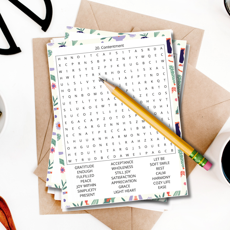 Mindful Moments “Calming Activities” & “Emotional Wellness” Word Search ...