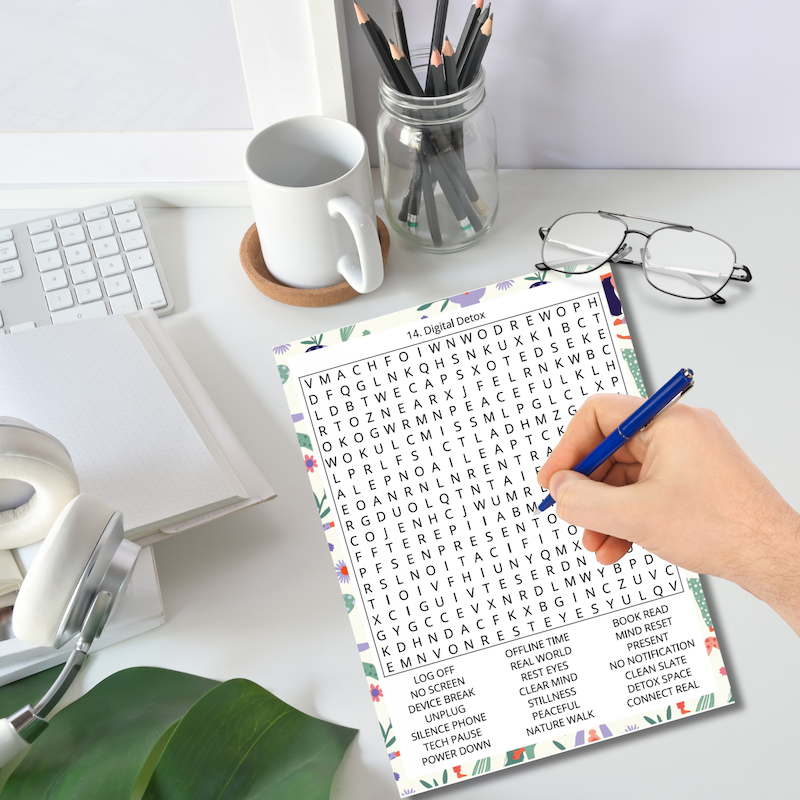 Mindful Moments “Relaxing Sounds” & “Zen Daily Life” Word Search ...