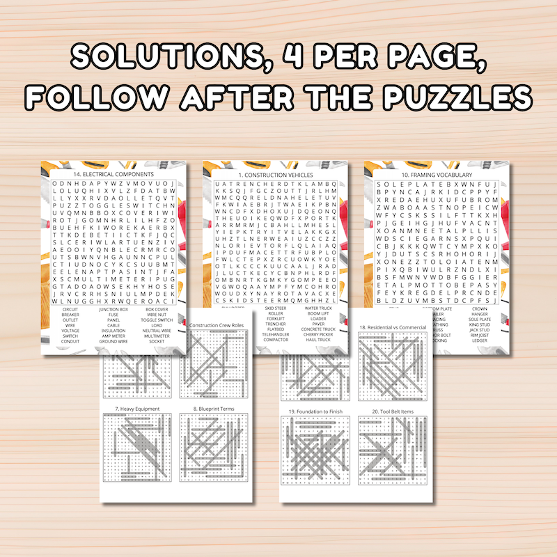Construction & Building Themed Printable Word Search Puzzles | MyJoy ...